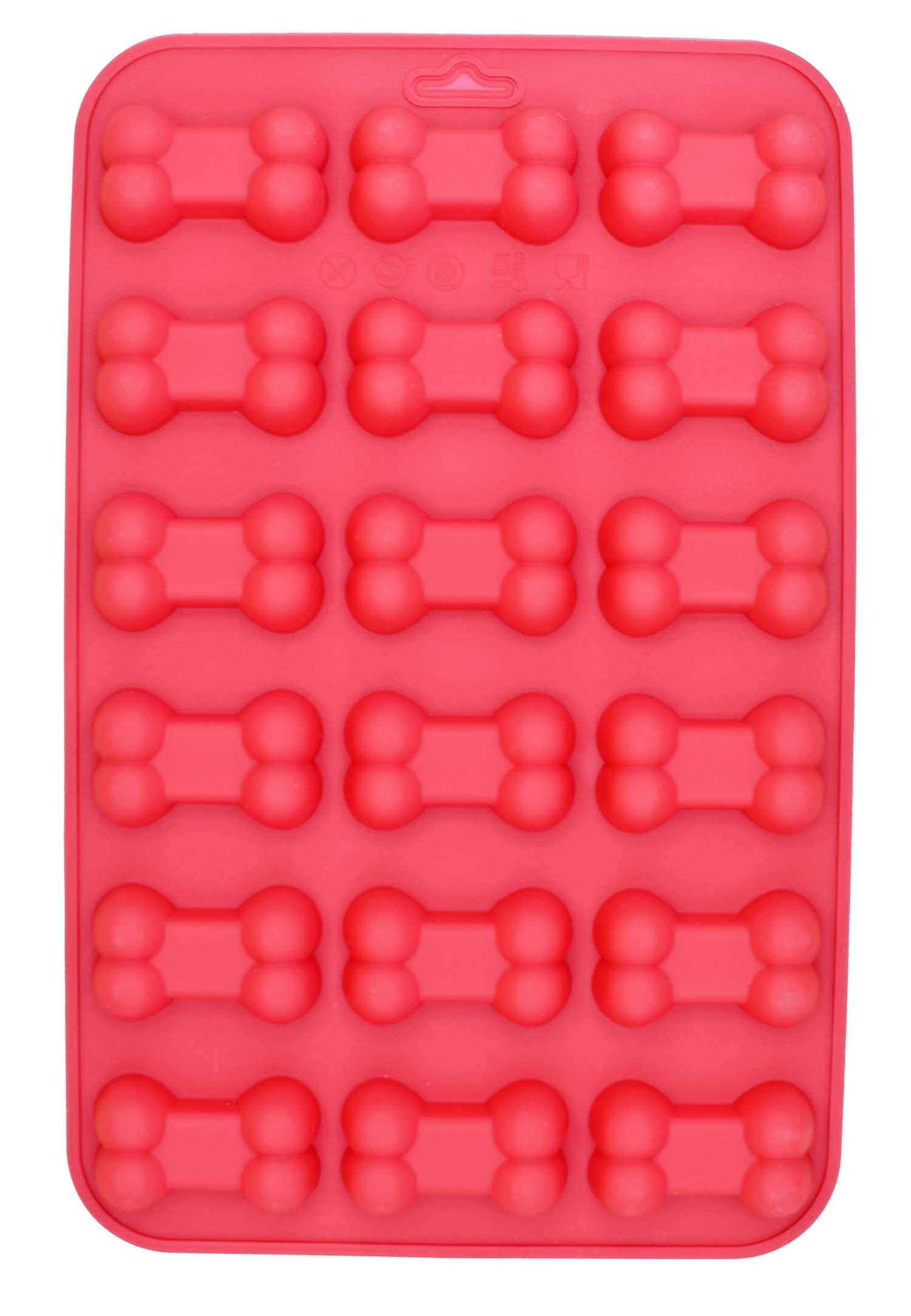 TopolMold 3-Pack 3D Dog Bone Candy Melt Silicone Mold (Puppy Treats, Chocolate Fondant, Candy Making Mould) - Oven Safe, Freezer Safe, Food-Grade 18-Cavity
