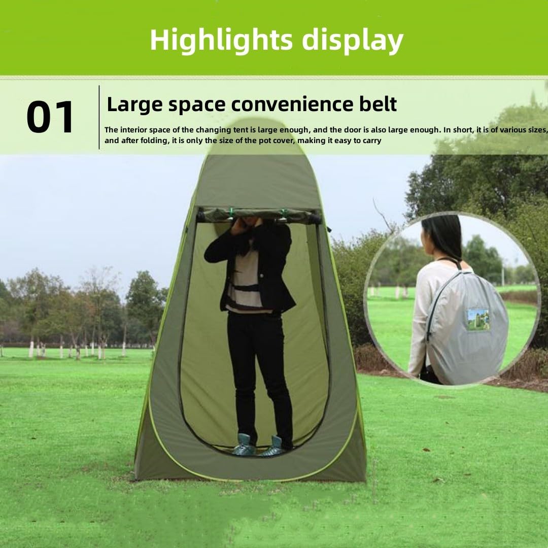 Spacious Changing Room, Outdoor Camping Portable Toilet Tent, Pop Up Privacy Tent,Automatic Shower Tents,Fishing Changing Sheds, Sturdy and Easy Fold (Green)