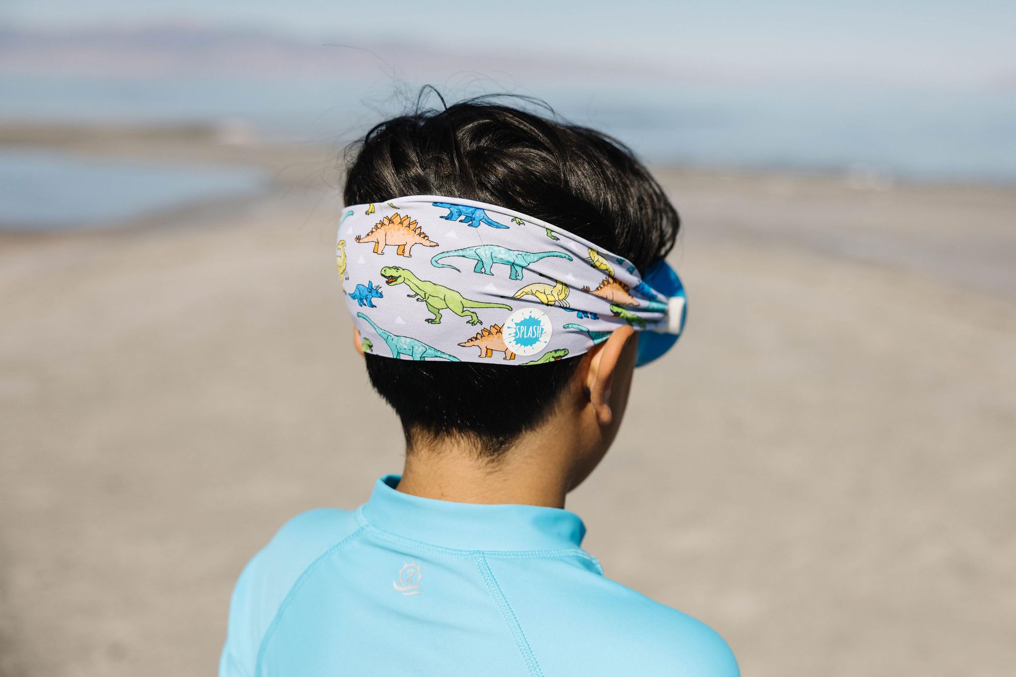 Splash Place SWIM GOGGLES with Fabric Strap - DINO | Fun, Fashionable, Comfortable - Adult & Kids Swim Goggles