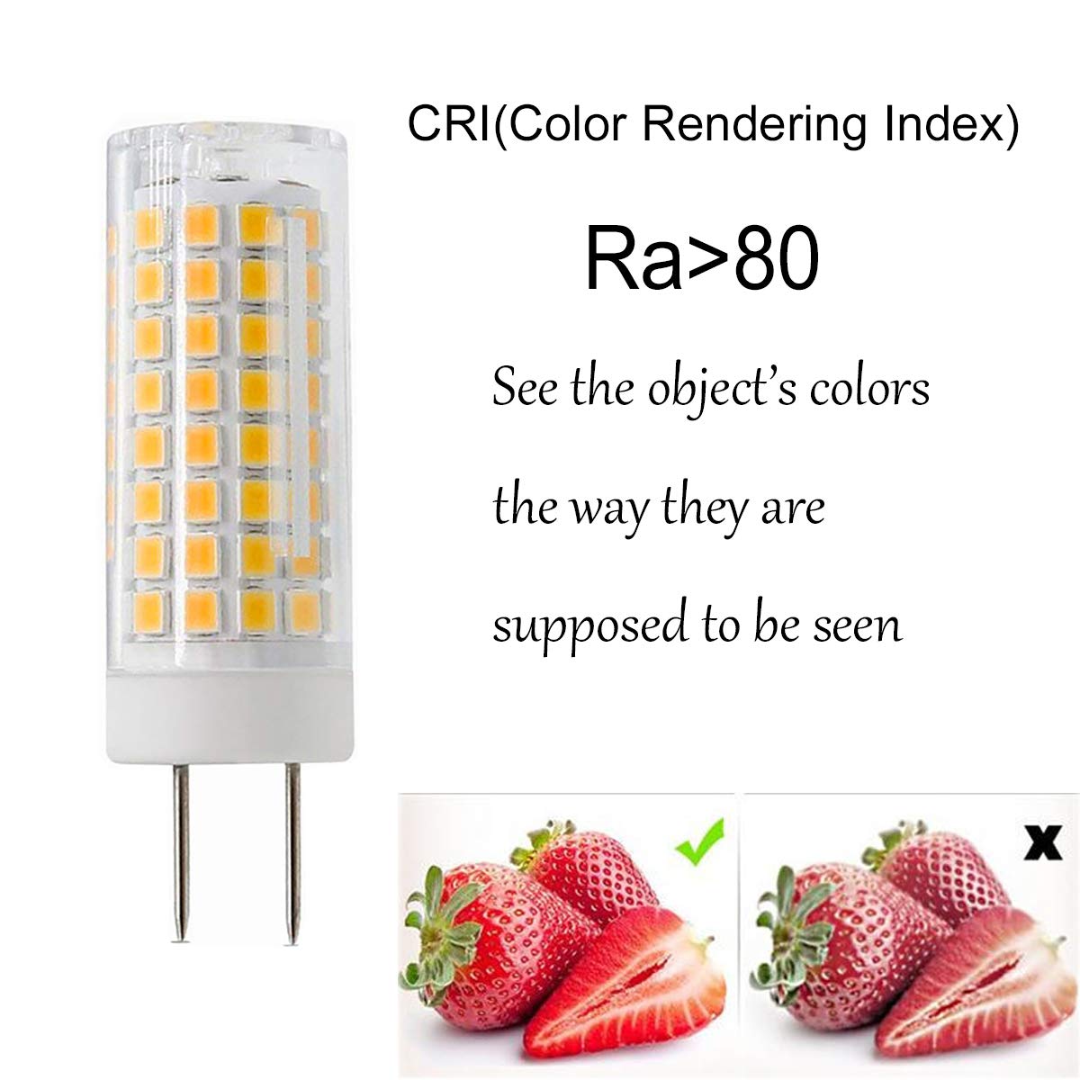ZXLN G8 LED Bulbs Dimmable 7W Warm White 3000K 75W Halogen Replacement G8 Bi-pin Base T4 JCD Bulb for Under Cabinet Puck Lighting, Kitchen Lighting AC120V 750LM 4 Pack
