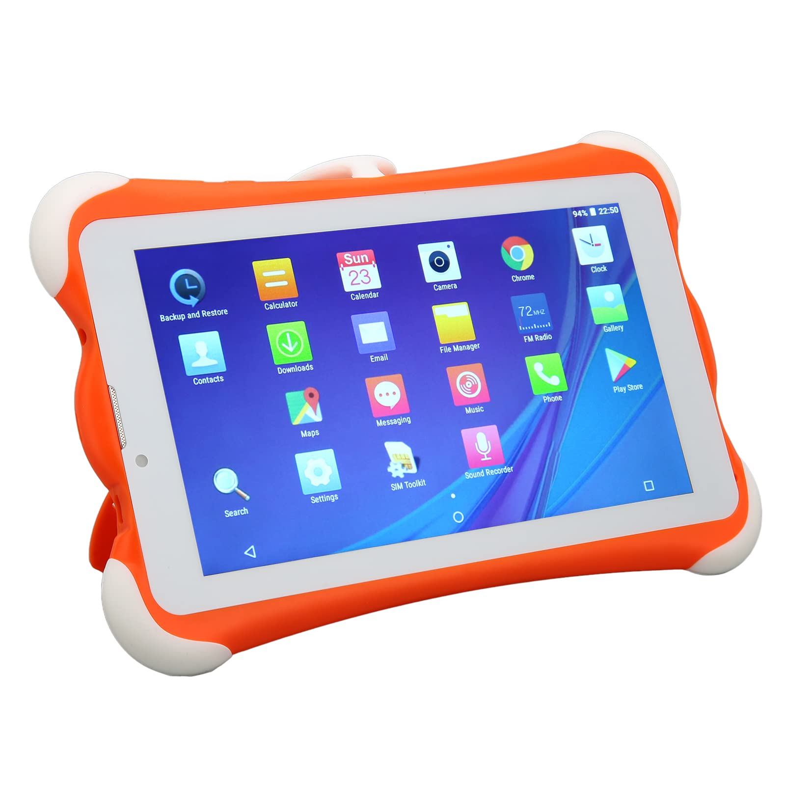 WiFi Kids Tablet, Kids Tablet Dual SIM Dual Standby 128GB Expandable Storage 100β240V RAM 3GB ROM 32GB 7 Inch 1280x800 for Watching TV (US Plug)