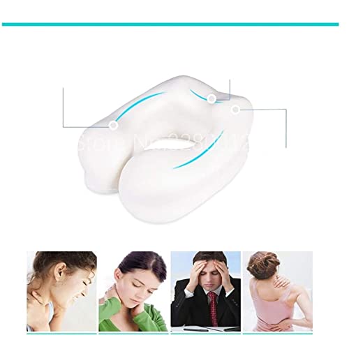 VENYAA Cervical Pillow Memory Foam Airplane Neck Rest Pillows Headrest Cushion Travel Healthcare Insert Pillows with Eye Masks Pillow