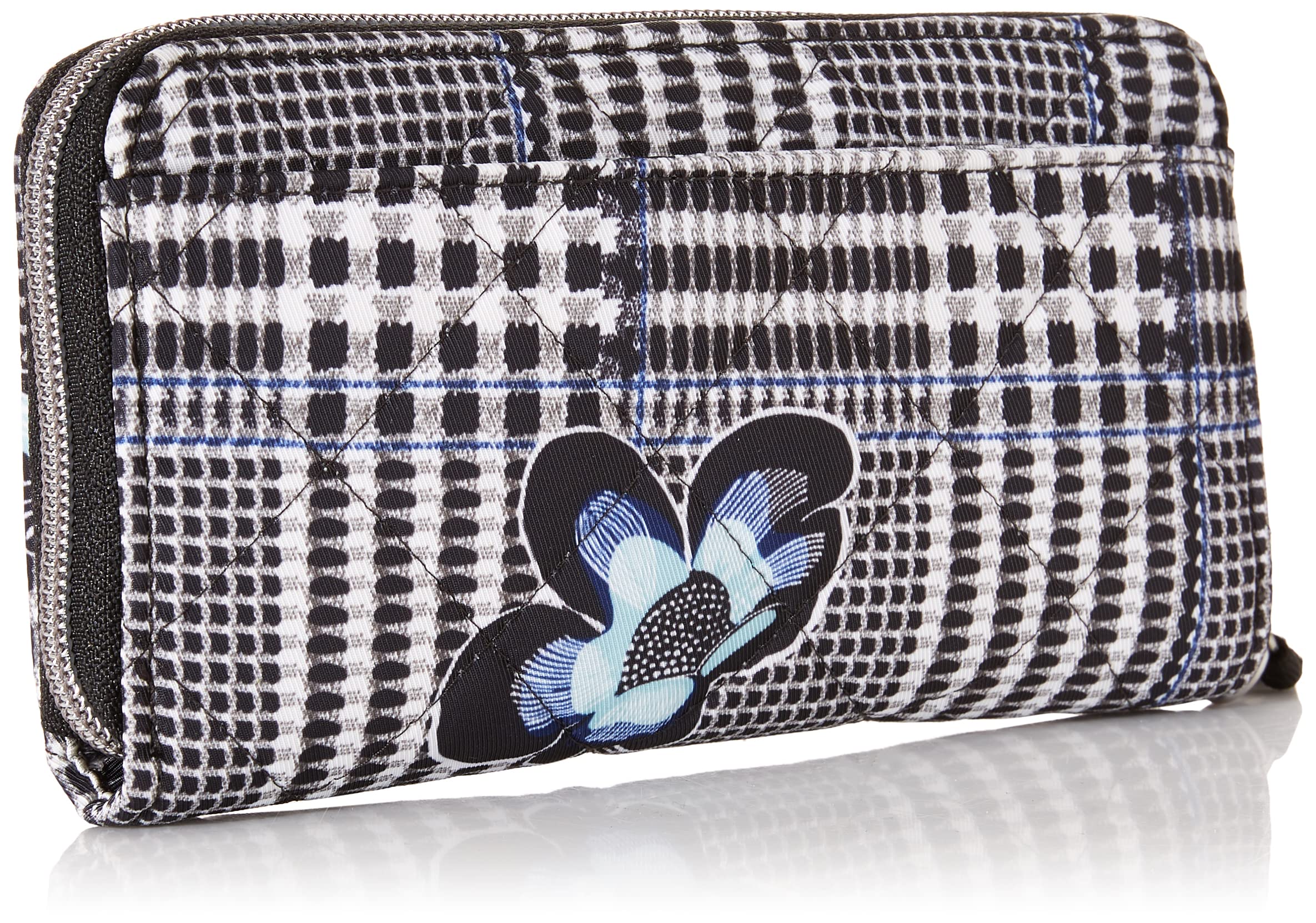 Vera Bradley Women's Performance Twill Accordion Wristlet With RFID Protection, Tranquil Gray, One Size