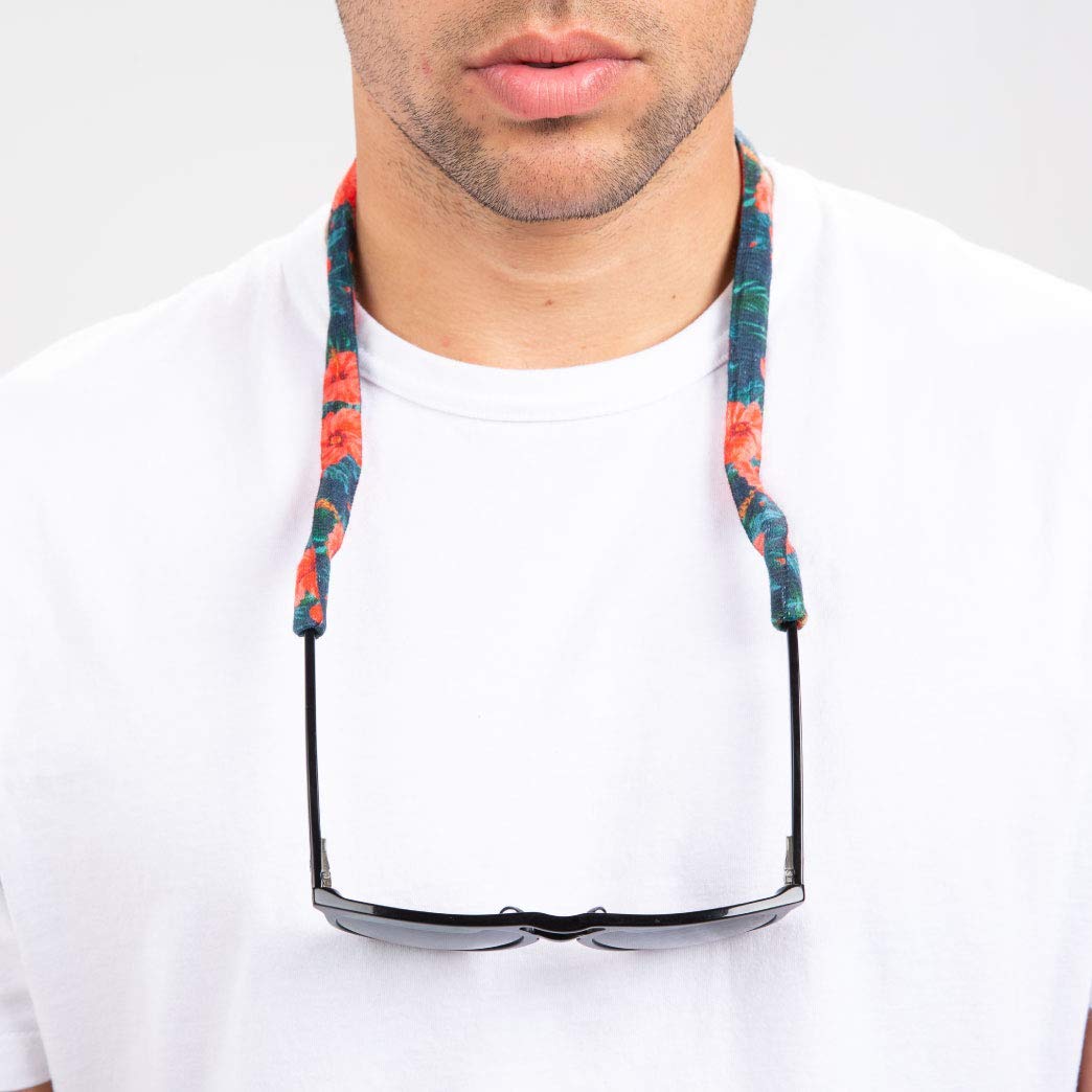 Ukes Premium Sunglass Strap - Durable & Soft Glasses Strap Designed with Cotton Material - Secure fit for Your Glasses and Eyewear. (The Paradises)