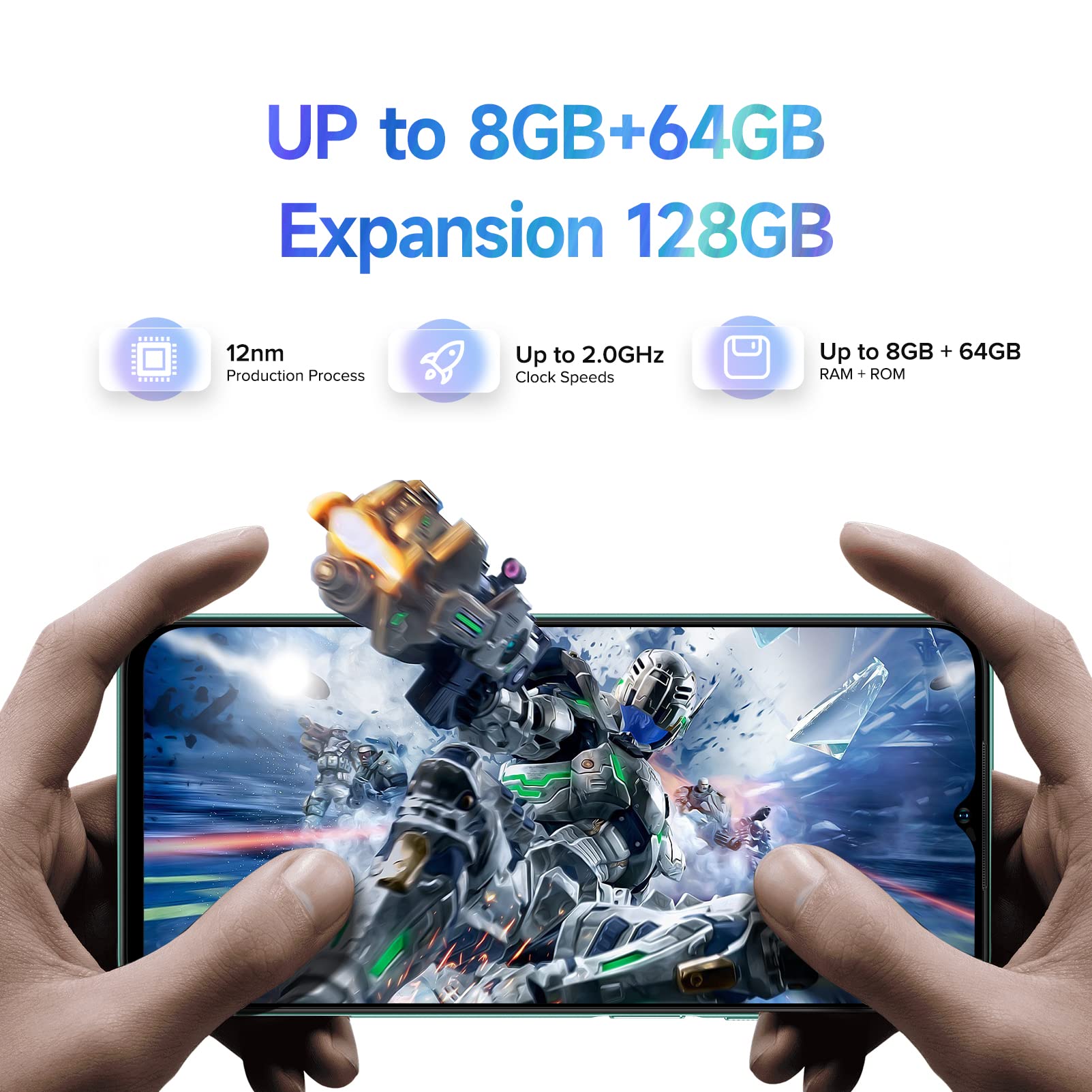 Ulefone Note 14 Pro (4+64GB) Phones Unlocked, Android 12 OS, 6.52” Screen Unlocked Cell Phone, 4500mAh Battery, 13MP+5MP Camera, 4G Dual SIM 3-Card Slots, OTG GPS Mobile Phone- Green
