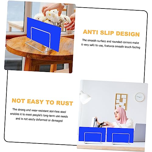 TIDTALEO Partition Holder Baffle Bracket Privacy Panel Holder escritorios de oficina Office Braces Metal partition Bracket Privacy Panel Bracket Kickstand Stainless Steel Partition