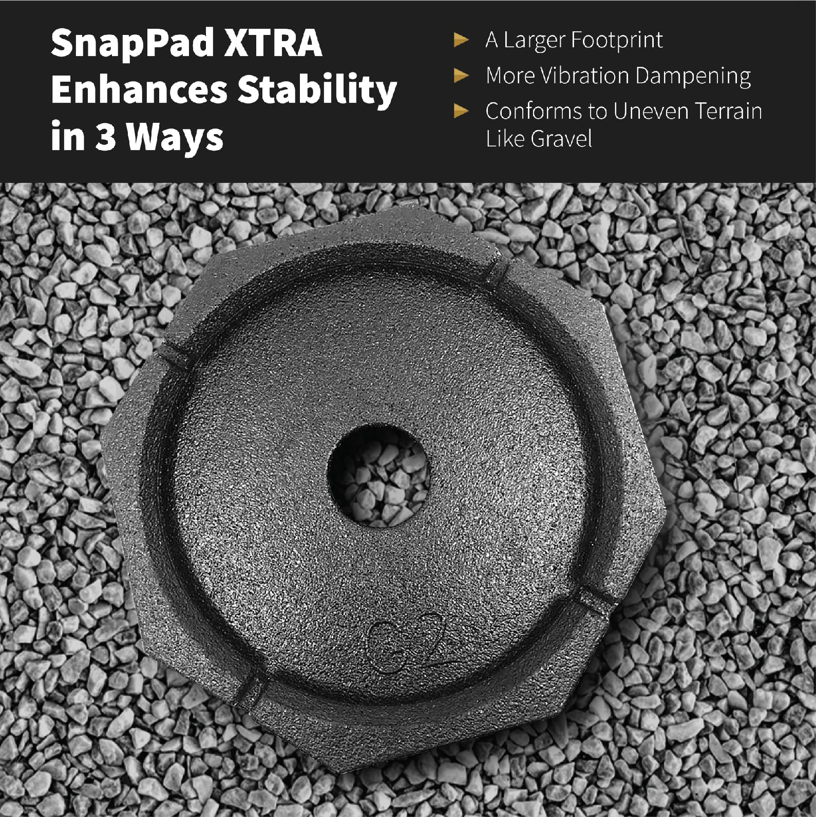 SnapPad Xtra Singles RV Jack Pads – Fit for Fifth Wheels, Class A & B Motorhomes, Travel Trailers - Compatible with Major RV Brands & Leveling Systems - for 9” Round Jack Feet - Made in USA