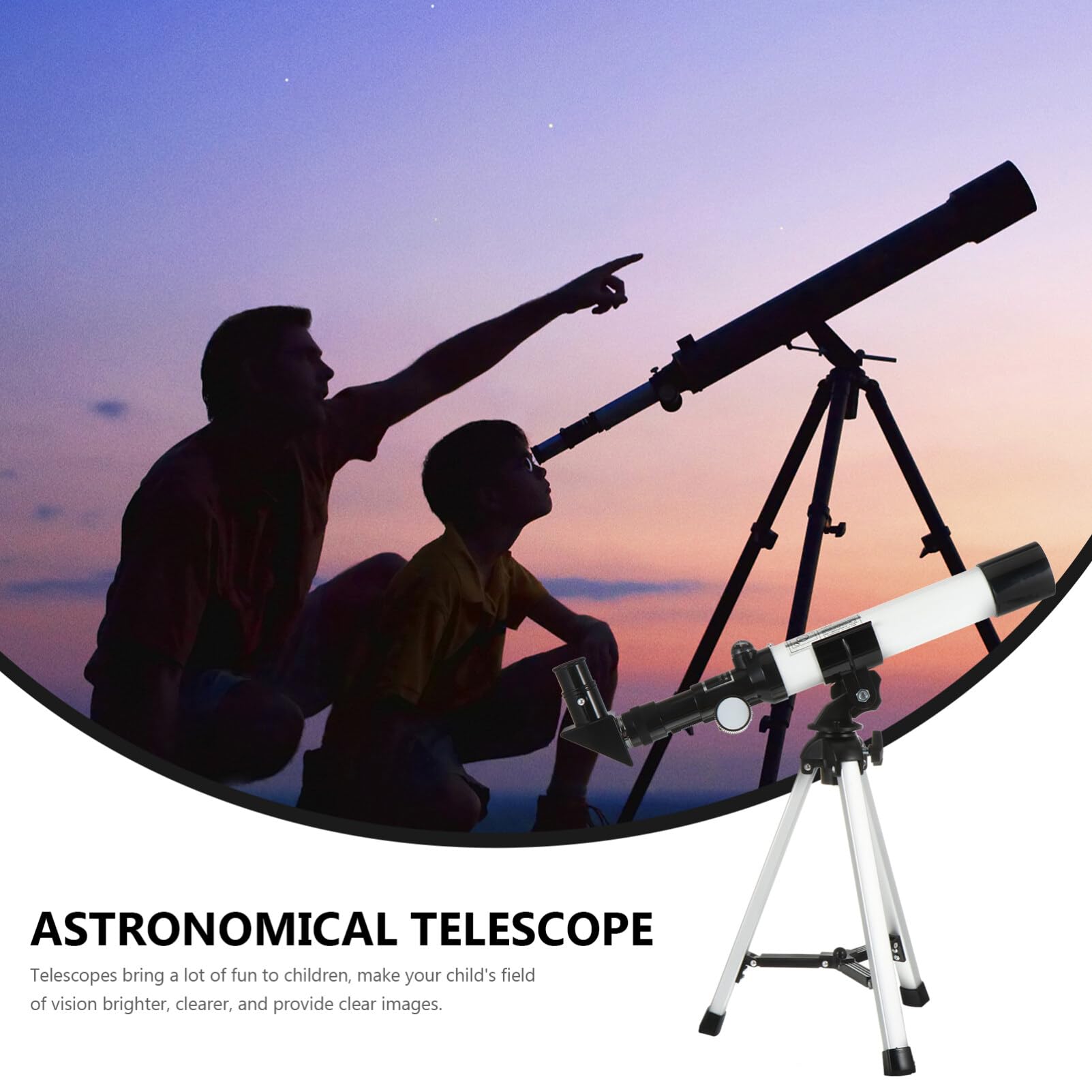 ULTECHNOVO Telescope Telescopio para Adultos Monoscope Monoculars for Adults Astronomy Telescope Portable Telescope Astronomical Camera Refractor Telescope Refractor Telescopes Silver Sight
