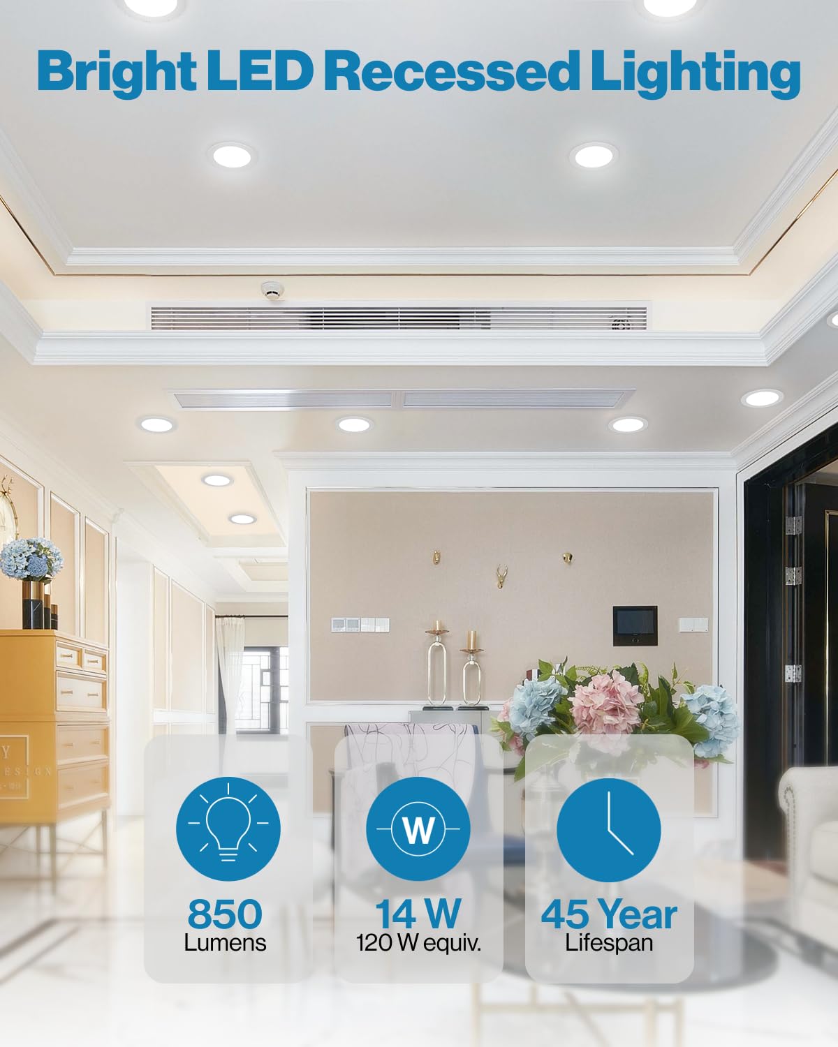 Sunco Lighting 12 Pack 6 Inch Ultra Thin LED Recessed Ceiling Lights Slim, 5000K Daylight, 14W, Damp Rated, Dimmable Canless Integrated Junction Box, ETL Energy Star