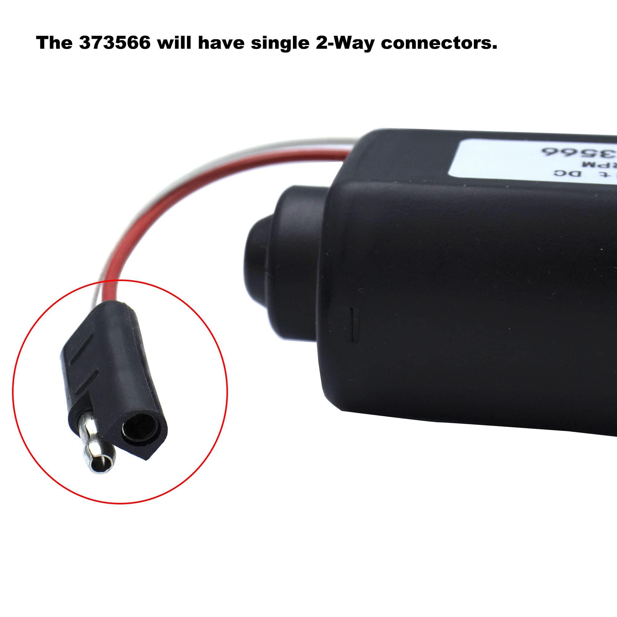Woopeey Universal 373566 RV Power Awning Motor Replacement Compatible with Solera - Single 2-Way Connector 75-RPM and 12V