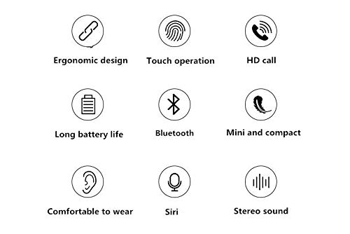 Wireless Bluetooth Earbuds, Headphone USB Charging CVC8.0 Noise Cancelling Earphones, Ergonomic Waterproof Bluetooth 5.0 TWS Stereo Headset with Charging Case White,INNOVATECSYS