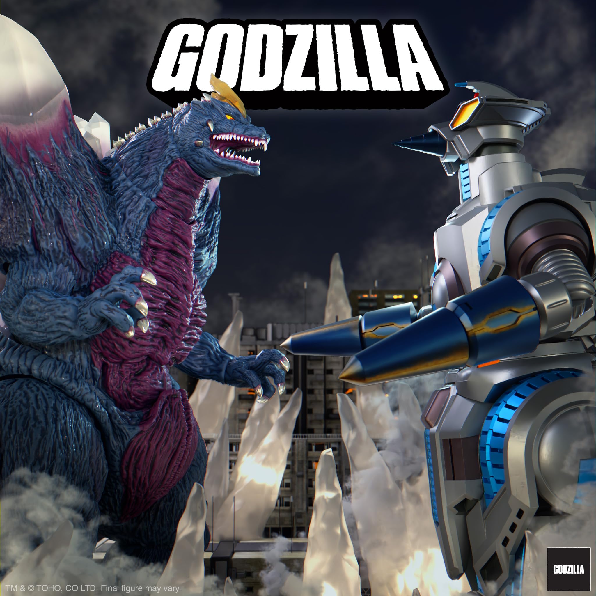 Super7 ULTIMATES! Toho HeiSei Space Godzilla - 8" Toho Godzilla Action Figure with Accessories Classic Movie Collectibles and Retro Toys