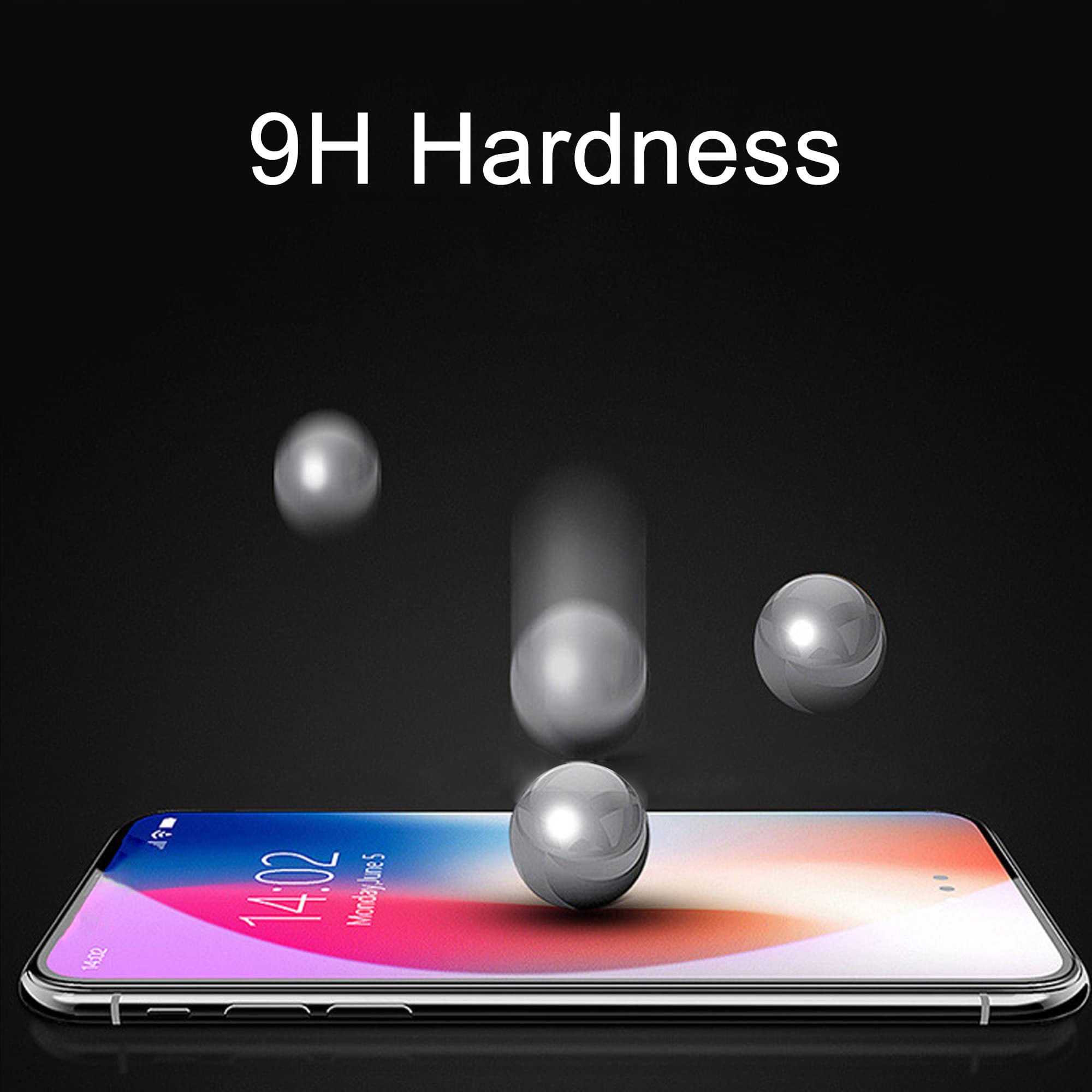 Umhlaba Compatible with iPhone 14 Max Screen Protector Mirror Effect colorful Mirrored Tempered Glass Bubble Free Case Friendly Full coverage film HD Clear 6.7 inch 2 Pack (Purple)