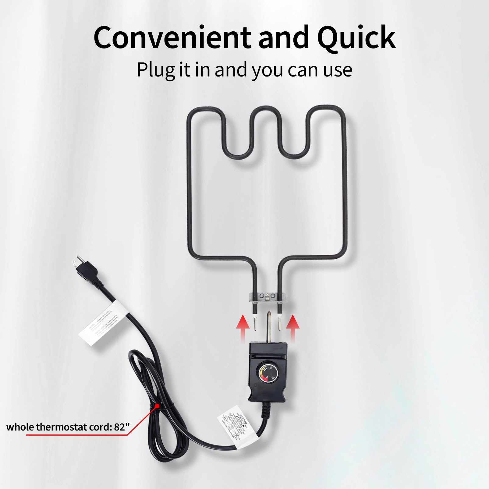 SUONA Grill Heating Element and Electric Smoker for Masterbuilt 1500 Watt Heating Element with Adjustable Thermostat Cord Controller Replacement Parts for Masterbuilt Smokers & Turkey Fryers