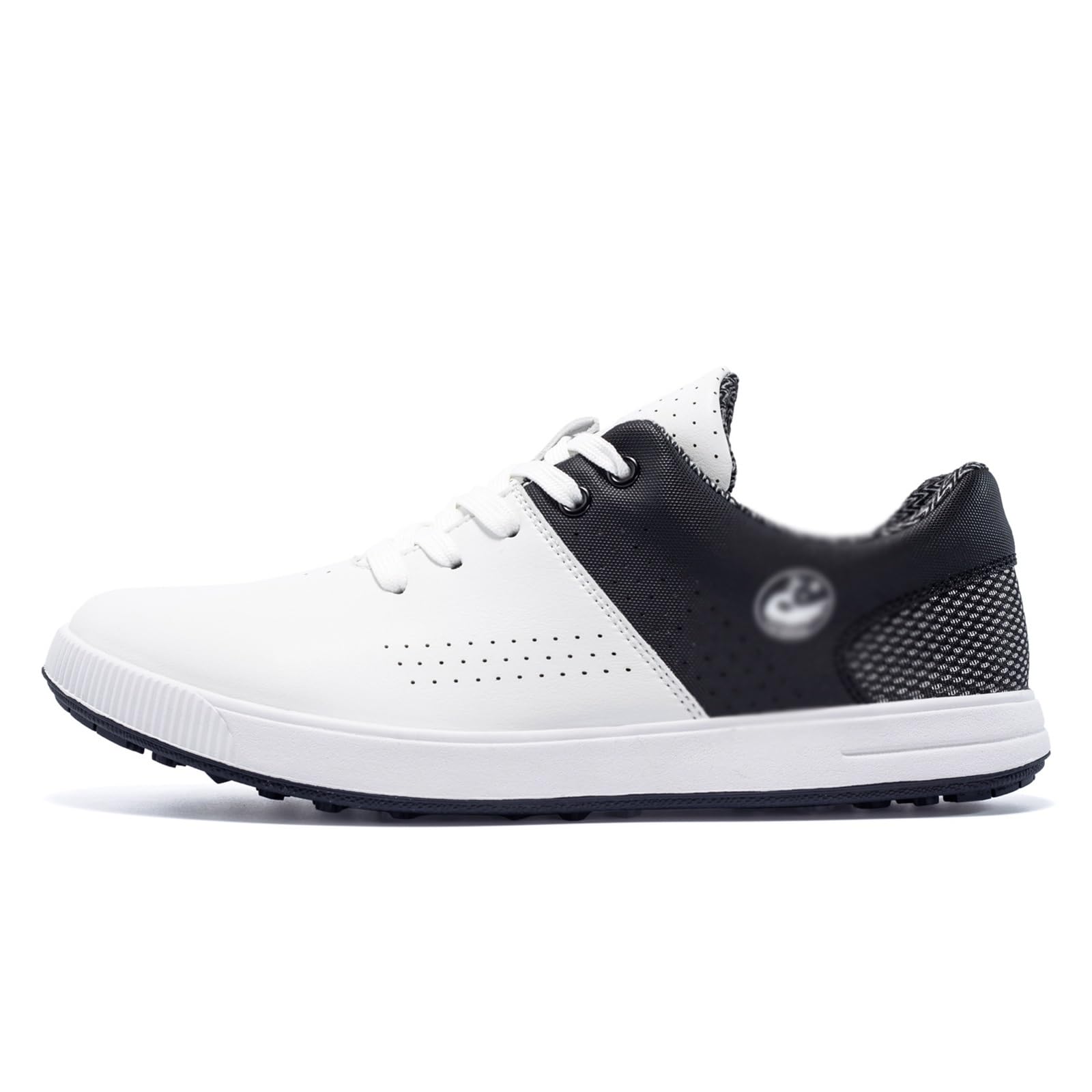 Womens Golf Shoes Spikeless Outdoor Golf Walking Sport Sneakers for Men for Superior Comfort and All Weather Breathability (Color : White Black, Size : 11 Women/9.5 Men)
