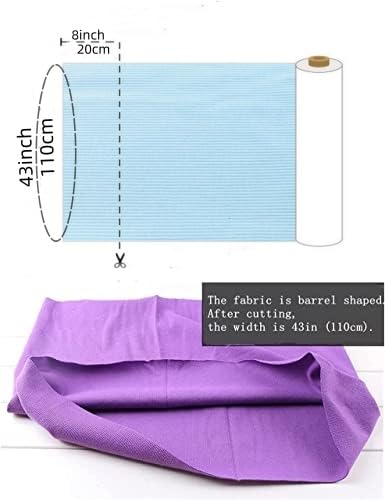 TinaKim Ribbed Fabric, Waistbands Collar Sleeve Cuffs Material for Sewing (Green 27, 43x8in)