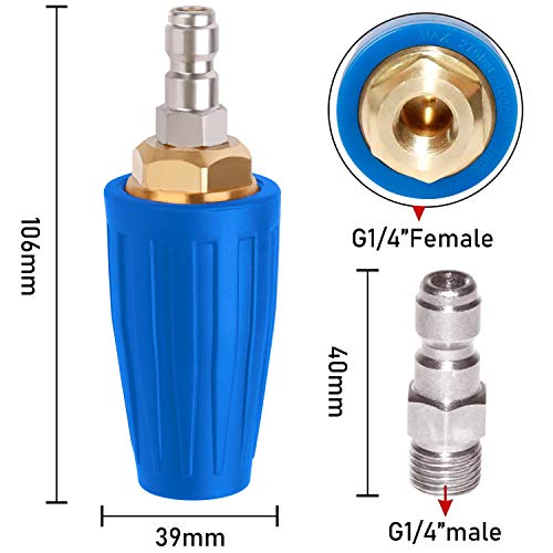 TOTALBLAST Pressure Washer Rotating Turbo Nozzle 4,000 PSI, 4.0 Orifice, 3.0 GPM with 1/4" Quick Connect Plug