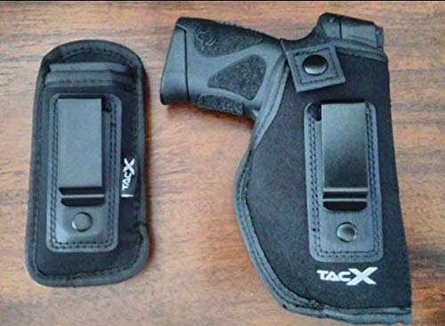 TacX Pro Gear Universal IWB Holster | Concealed Carry | Inside The Waistband | Flexible, Breathable, Neoprene | S&W M&P Shield 9/40 1911 XDS Taurus Glock