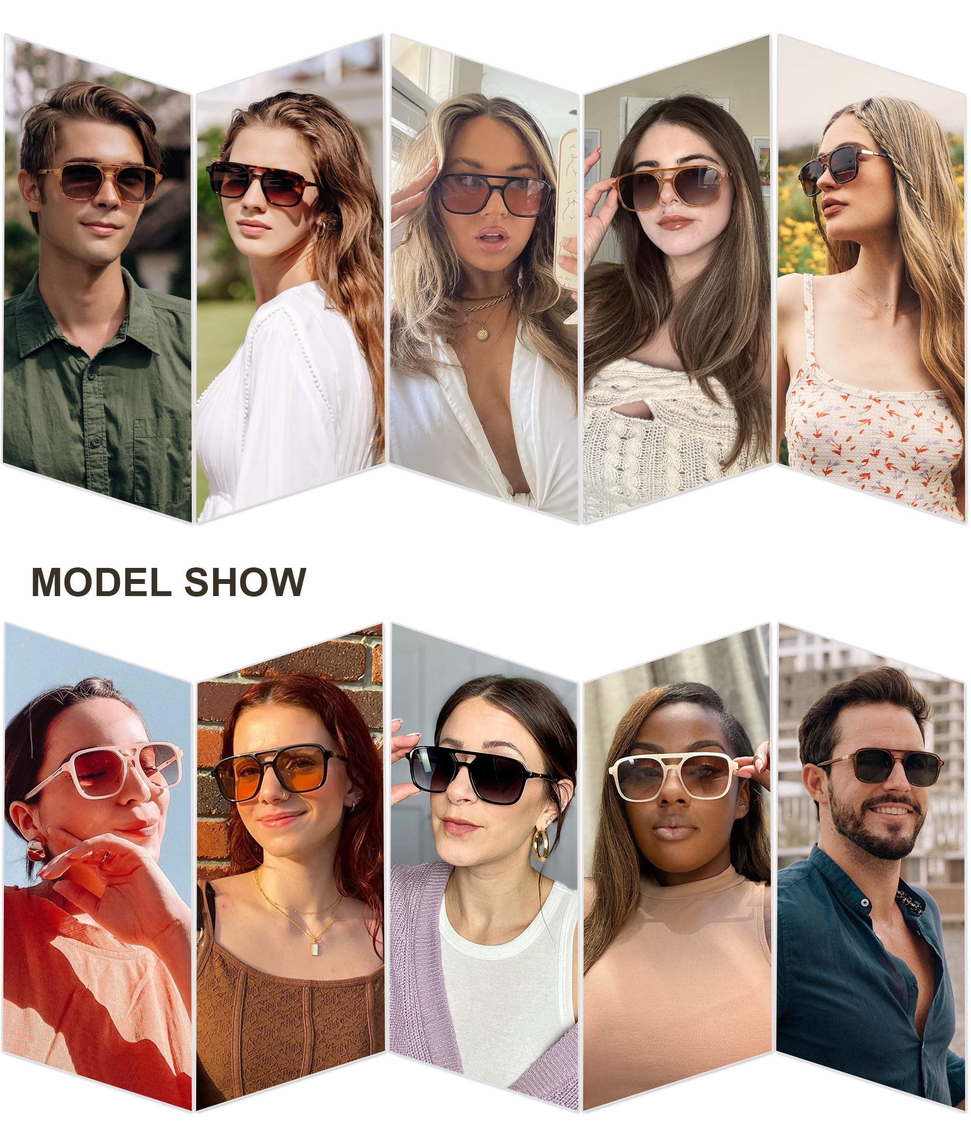 SOJOS Retro Aviator Sunglasses for Women Men,Trendy Rectangle Womens Mens Shades Sun Glasses SJ2202 Tortoise Single Grey