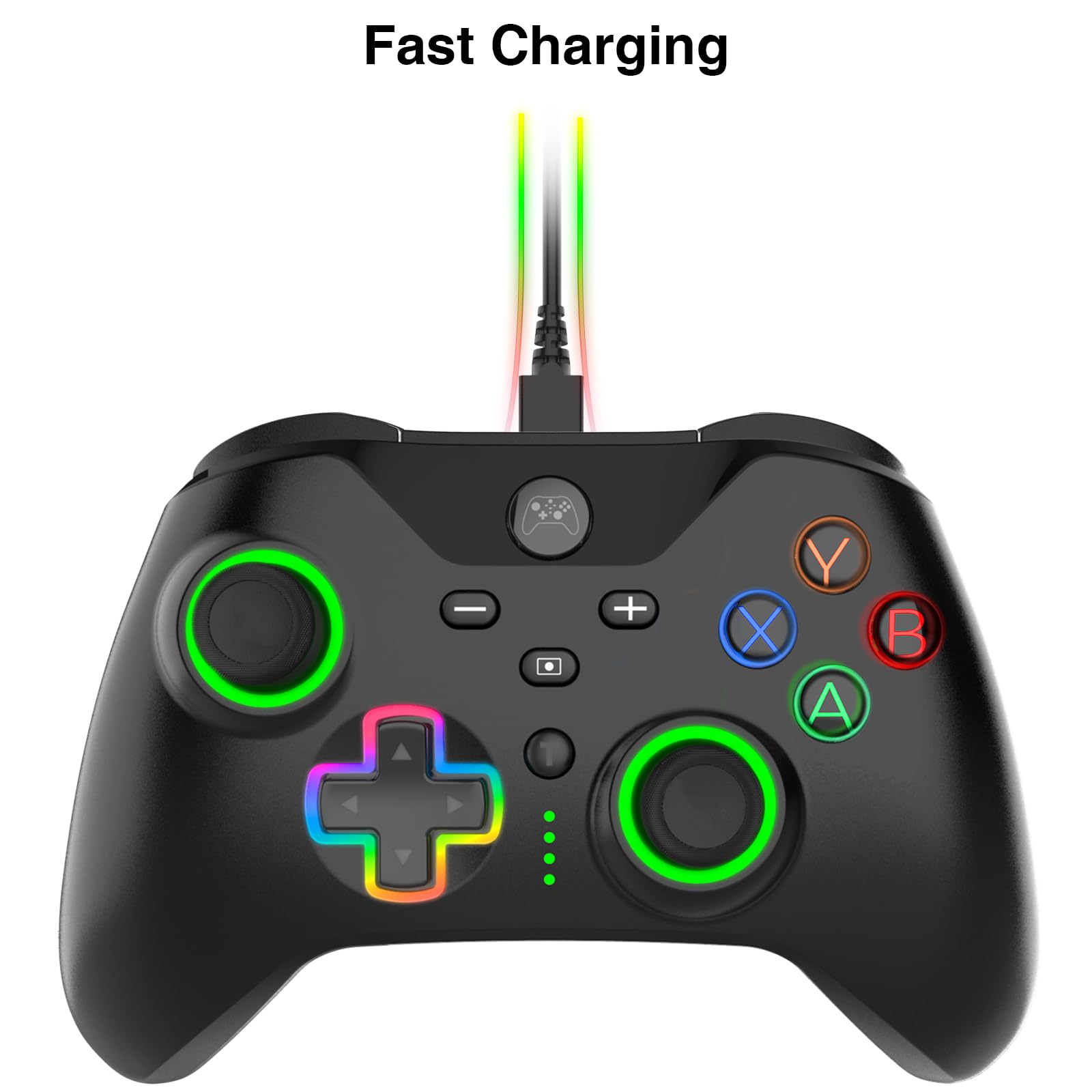 THELIFELICIOUS Wireless Controller for Xbox Series S/X, Xbox One/One S, PC, Rechargeable Gaming Controller with 2.4GHz Connection, USB Charging, LED Light