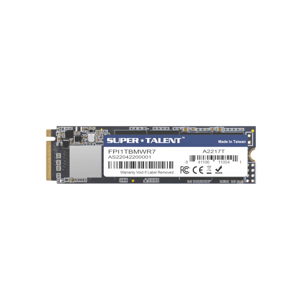 Super Talent M.2 PCIe NVMe EX 1TB FPI1TBMWR7 PCIe Gen 3X4