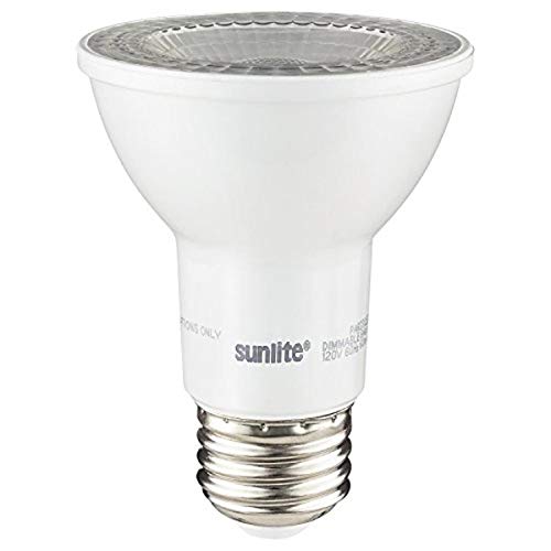 Sunlite 80697-SU LED PAR20 Reflector Light Bulb, 6 Watts (50W Equivalent), 450 Lumens, Dimmable, Energy Star Certified, Spotlight, 1 Pack 40K - Cool White