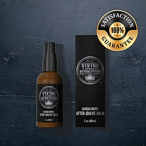 Viking Luxury After-Shave Balm - Soothes Face, Moisturizes After Shaving, Eliminates Razor Burn - Sandalwood Scent