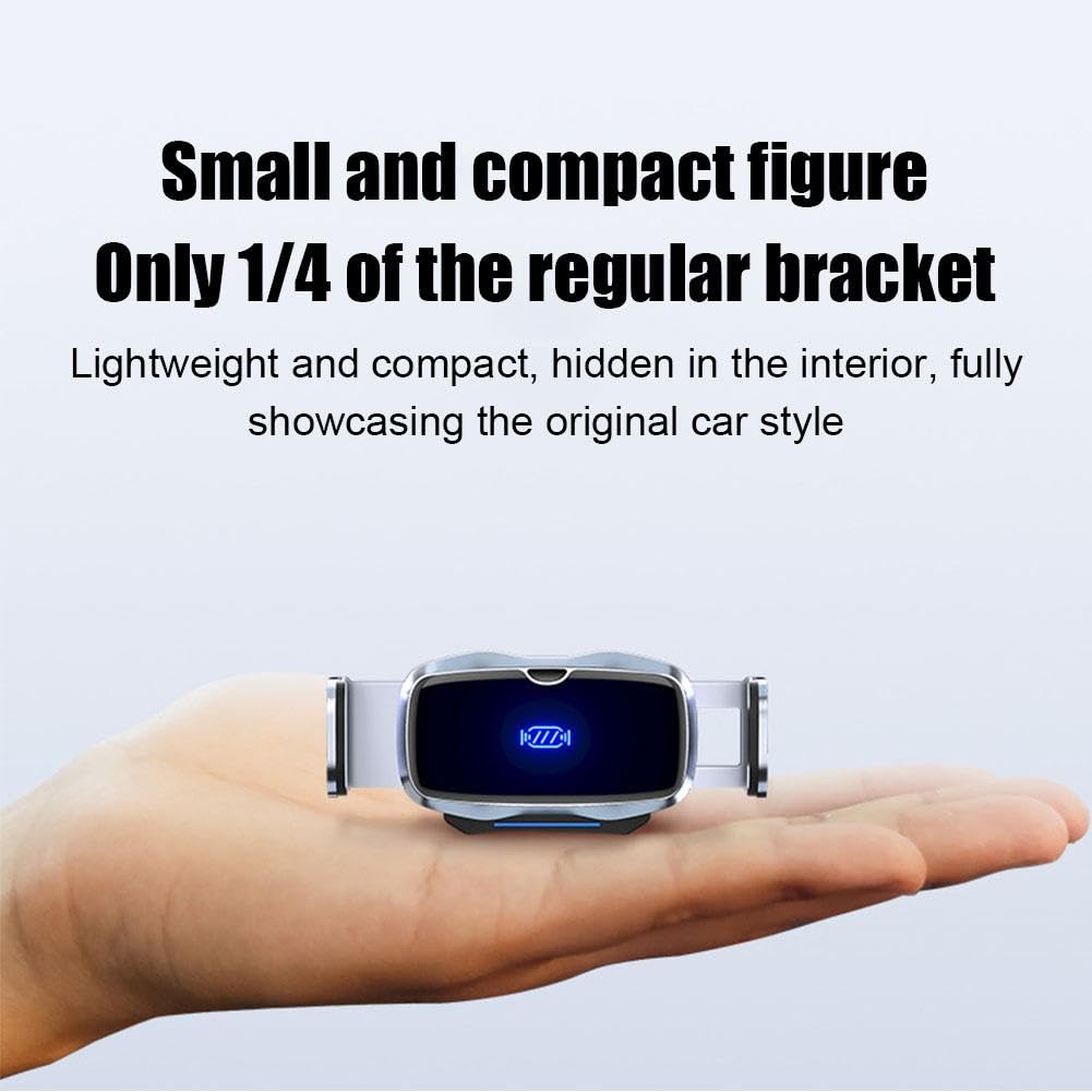 Wmool Car Phone Holder Mount, Magic Clip D7 Car Electric Mobile Phone Holder Auto-Clamping Car Phone Mount Dashboard Air Vent Universal Automobile Mounts Cell Phone Holder Fit All Smartphone
