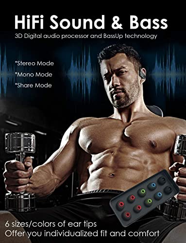 XLEADER SoundAngel Sport3 Pro Wireless Bluetooth Sports Earbuds (Black-SP5)