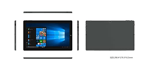 ZAOFEPU 11.6” Windows Laptop, 6+128GB Windows 10 Home Tablet PC, 2 in 1 Laptop with Touchscreen, 1920x1080 FHD Large Screen Tablet Computer Comes with a Bracket and Keyboard, Powerful 5000mAh-Black