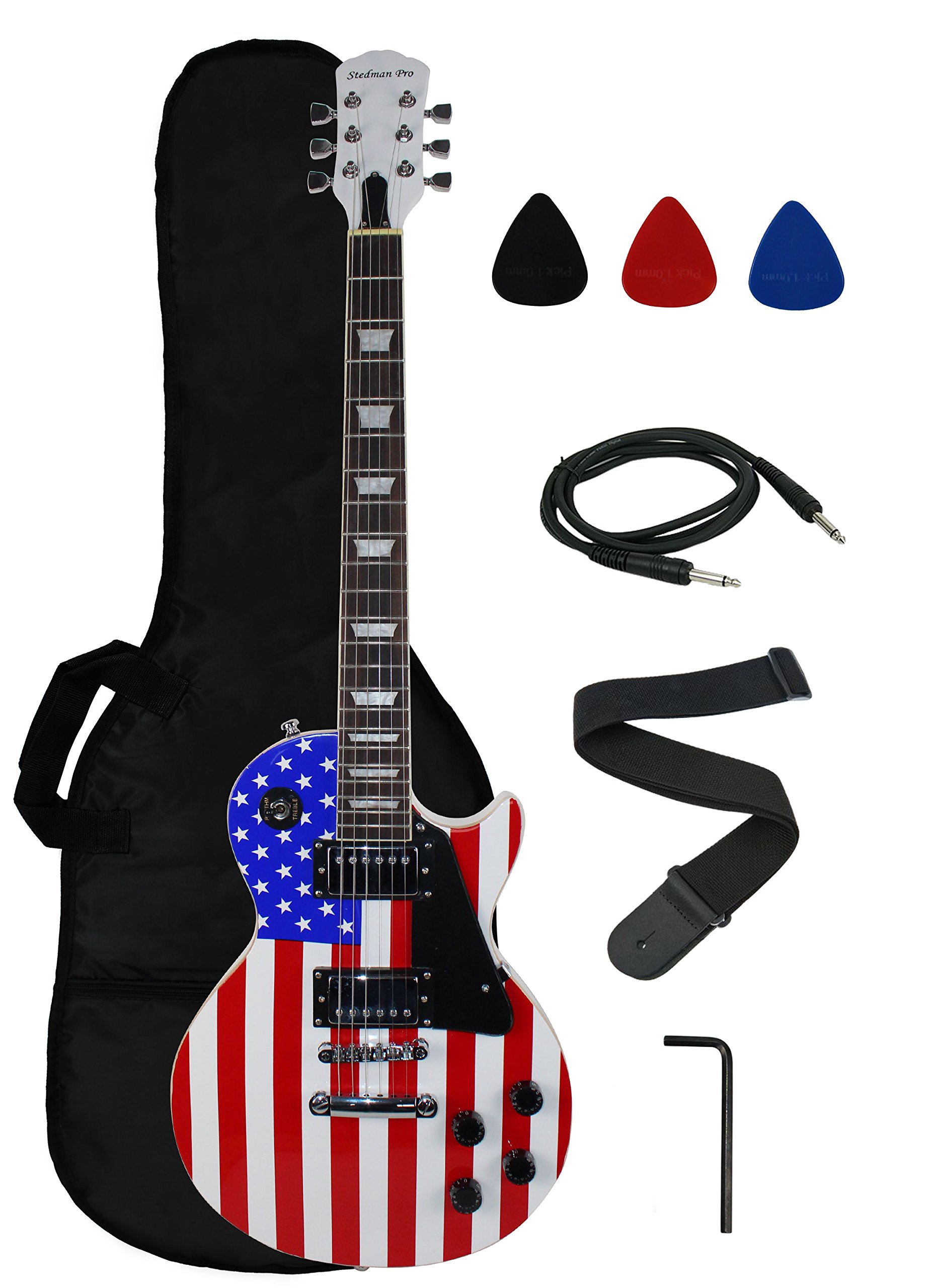 Stedman 200 Series Electric Guitar Single Cutaway - American Flag