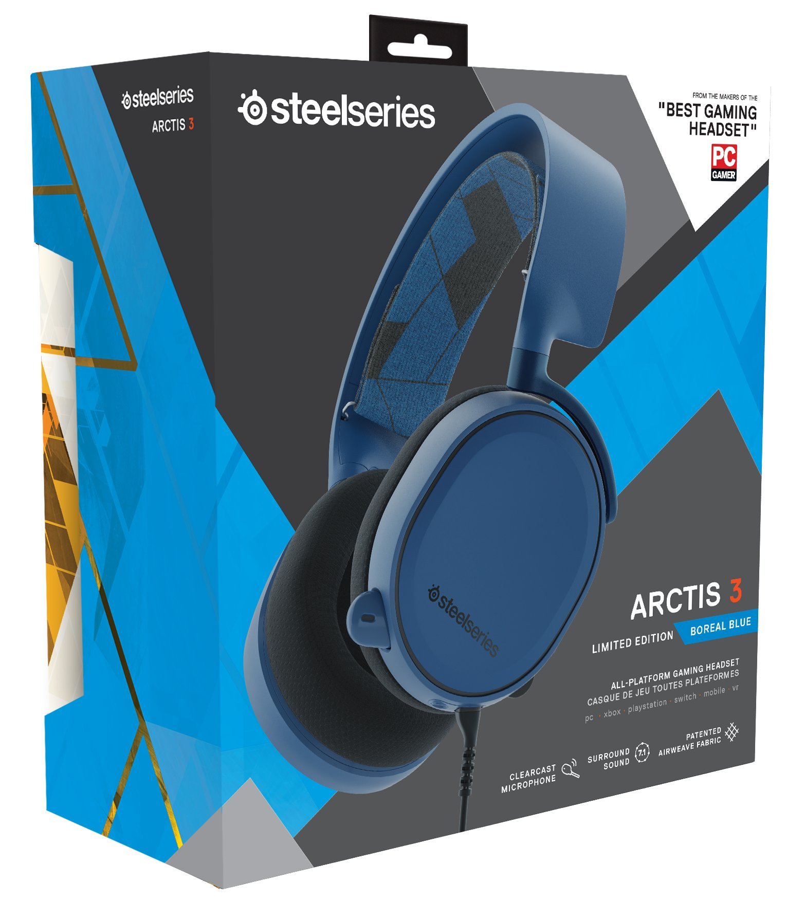 SteelSeries Gaming Headset "Arctis 3" (Boreal Blue)【Japan Domestic genuine products】