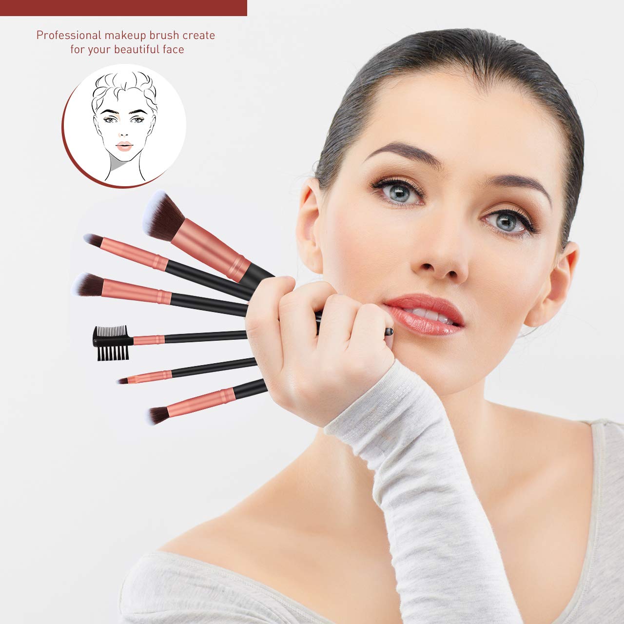 Syntus Makeup Brush Set 16 Makeup Brushes & 4 Blender Sponges & 1 Cleaning Pad Premium Synthetic Foundation Powder Kabuki Blush Concealer Eye Shadow Makeup Brush Kit, Black Golden