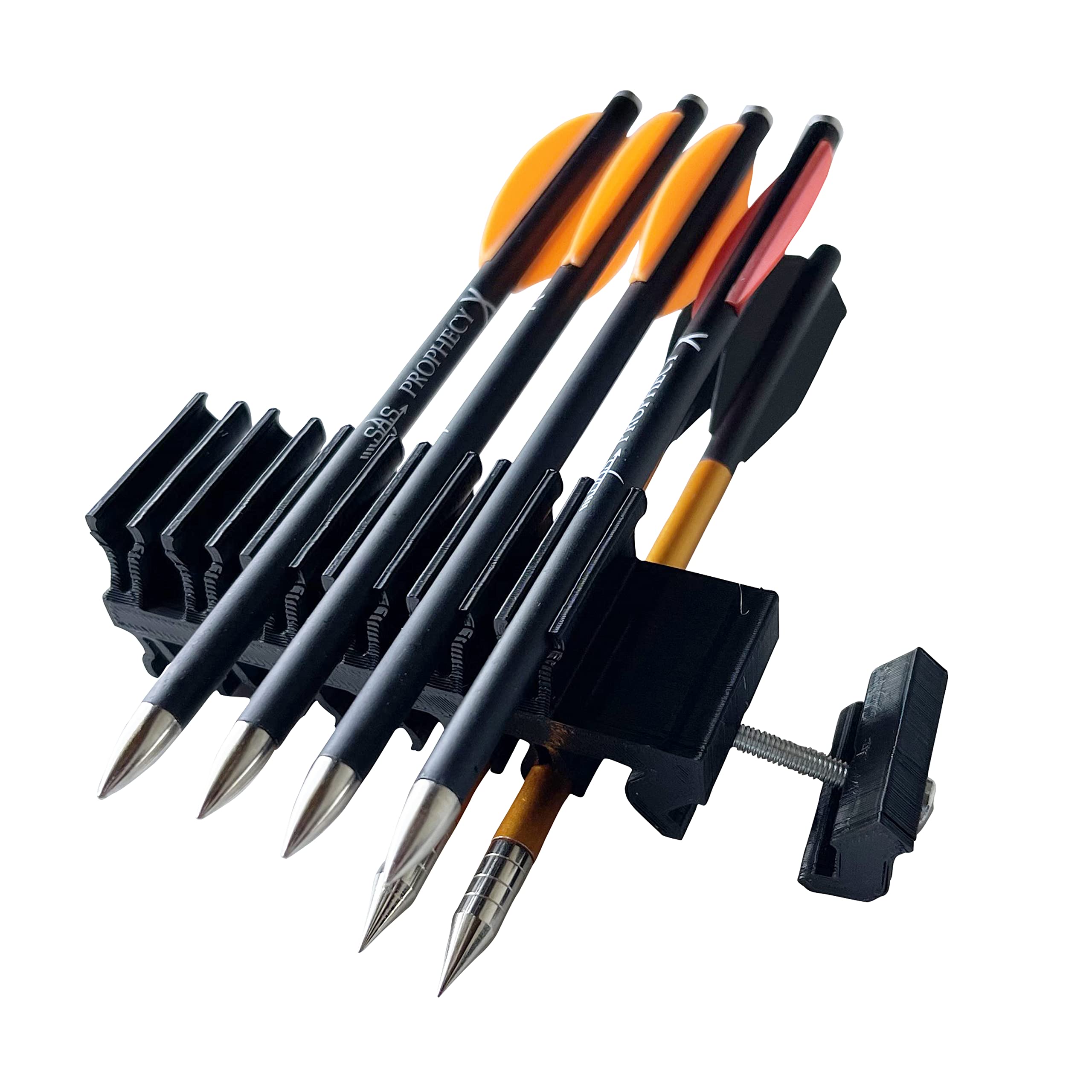 Southland Archery Supply SAS Pistol Crossbow 3D Printed Quiver for 50lbs 80lbs - for Self Cocking Mini Crossbows (Black 3D Quiver with 12/Pack)