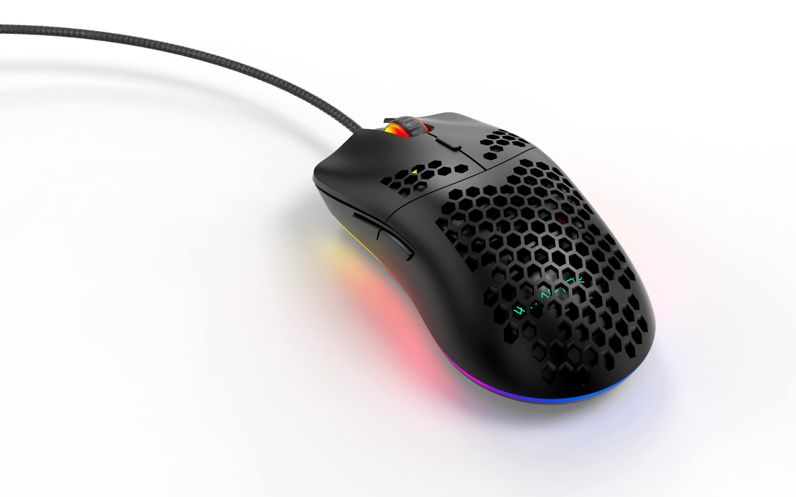 WRAPTOR Ultra Lightweight RGB Honeycomb Gaming Mouse - 16000 DPI - 7 Programmable Button - Windows PC (Black)