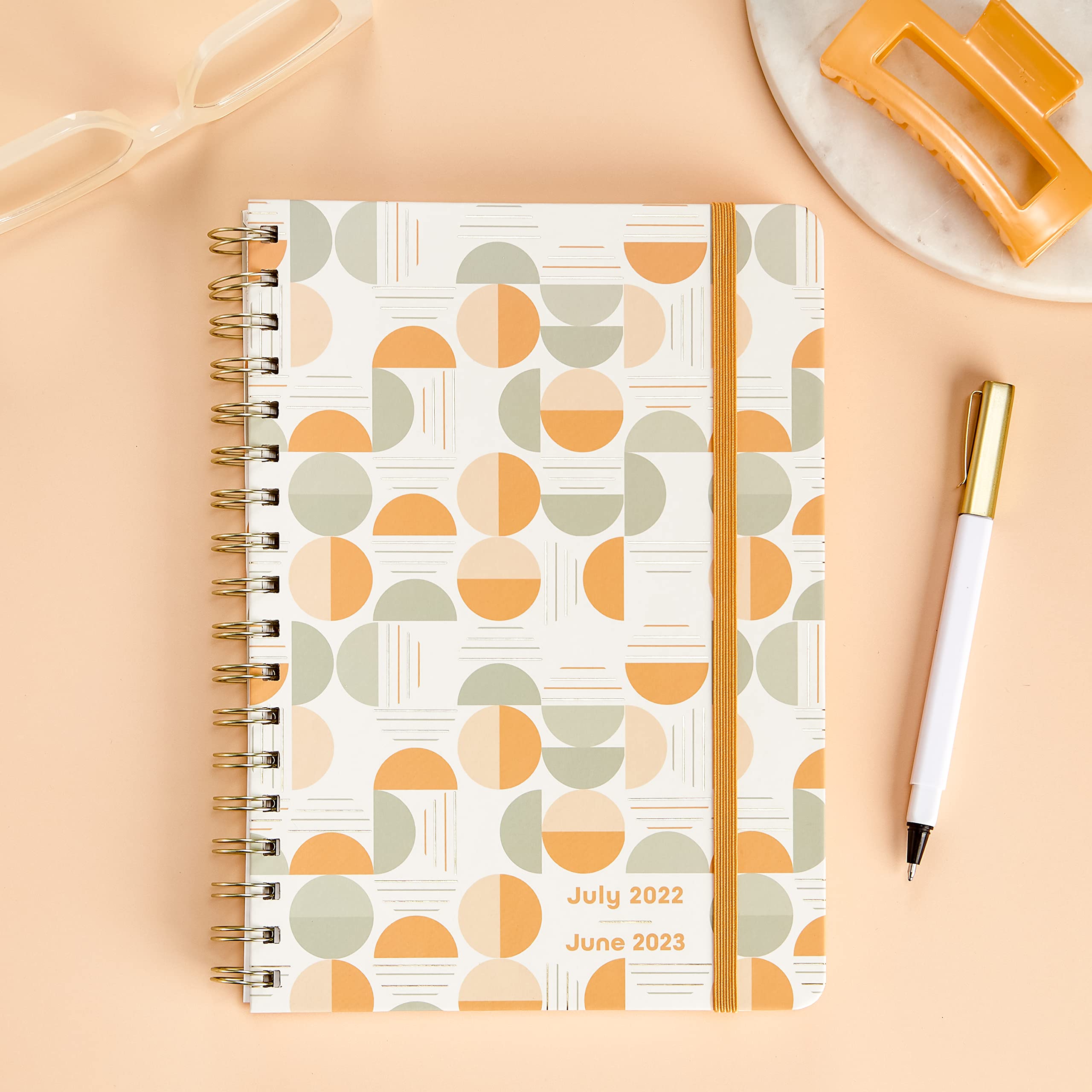Southworth Academic Planner (July 2022-June 2023), 7" x 9.25", Playful Dots, Premium 28#/105 gsm Paper, Twin Wire (91088)