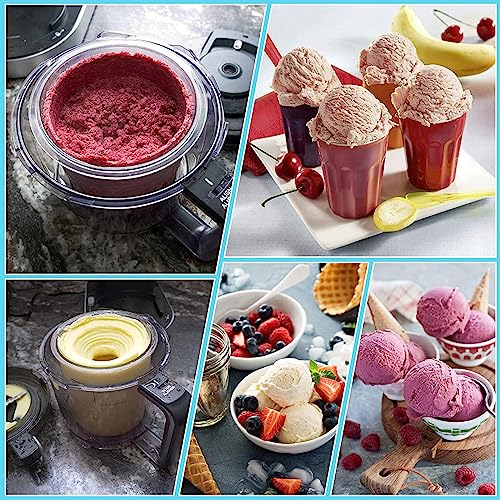 VRINO Creami Deluxe Pints, for Ninja Ice Cream Maker Pints, Ice Cream Pints Reusable,Leaf-Proof Compatible NC301 NC300 NC299AMZ Series Ice Cream Maker