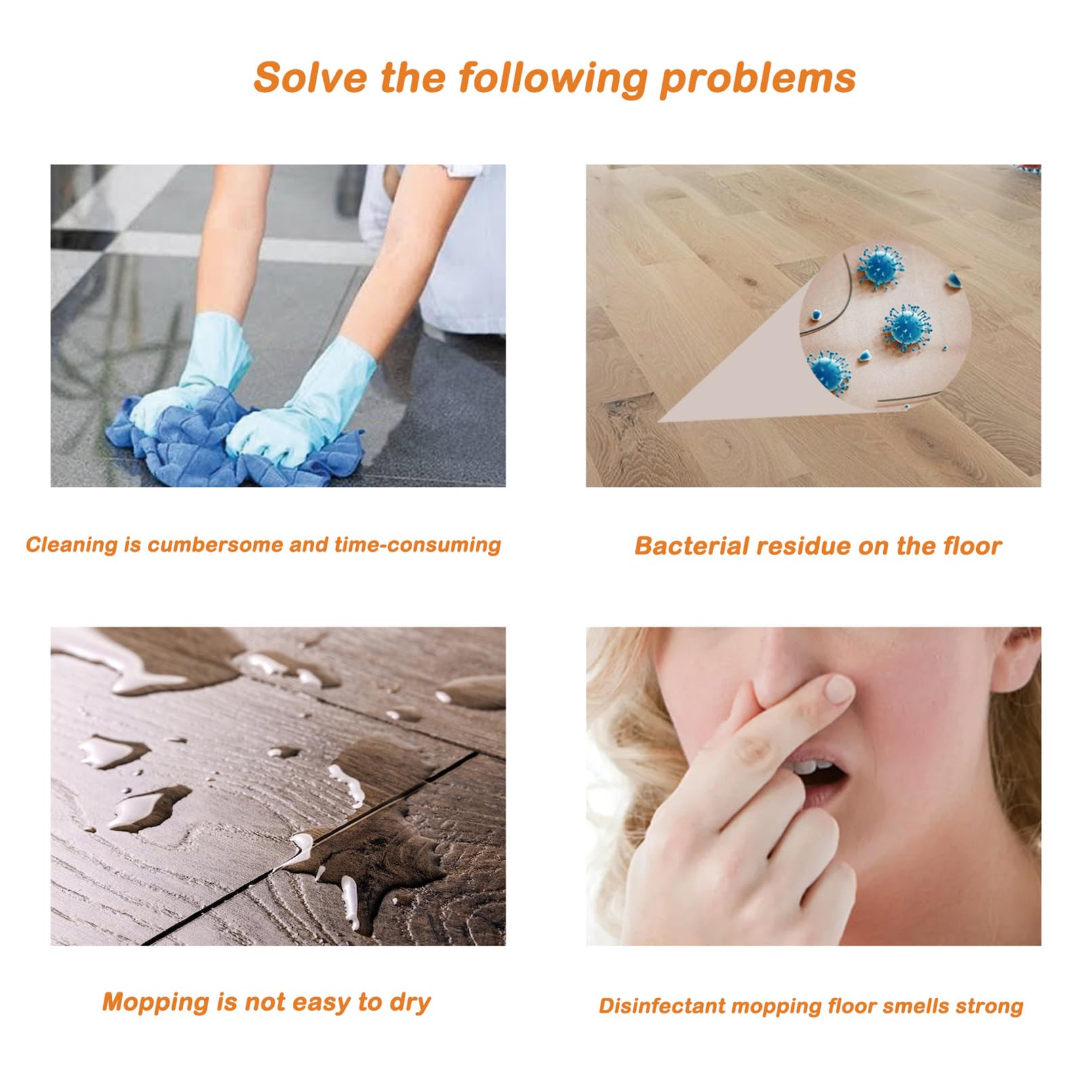 Syeelopri 100ml Floor Cleaner Orange, Powerful Decontamination Floor Cleaner (1pc)