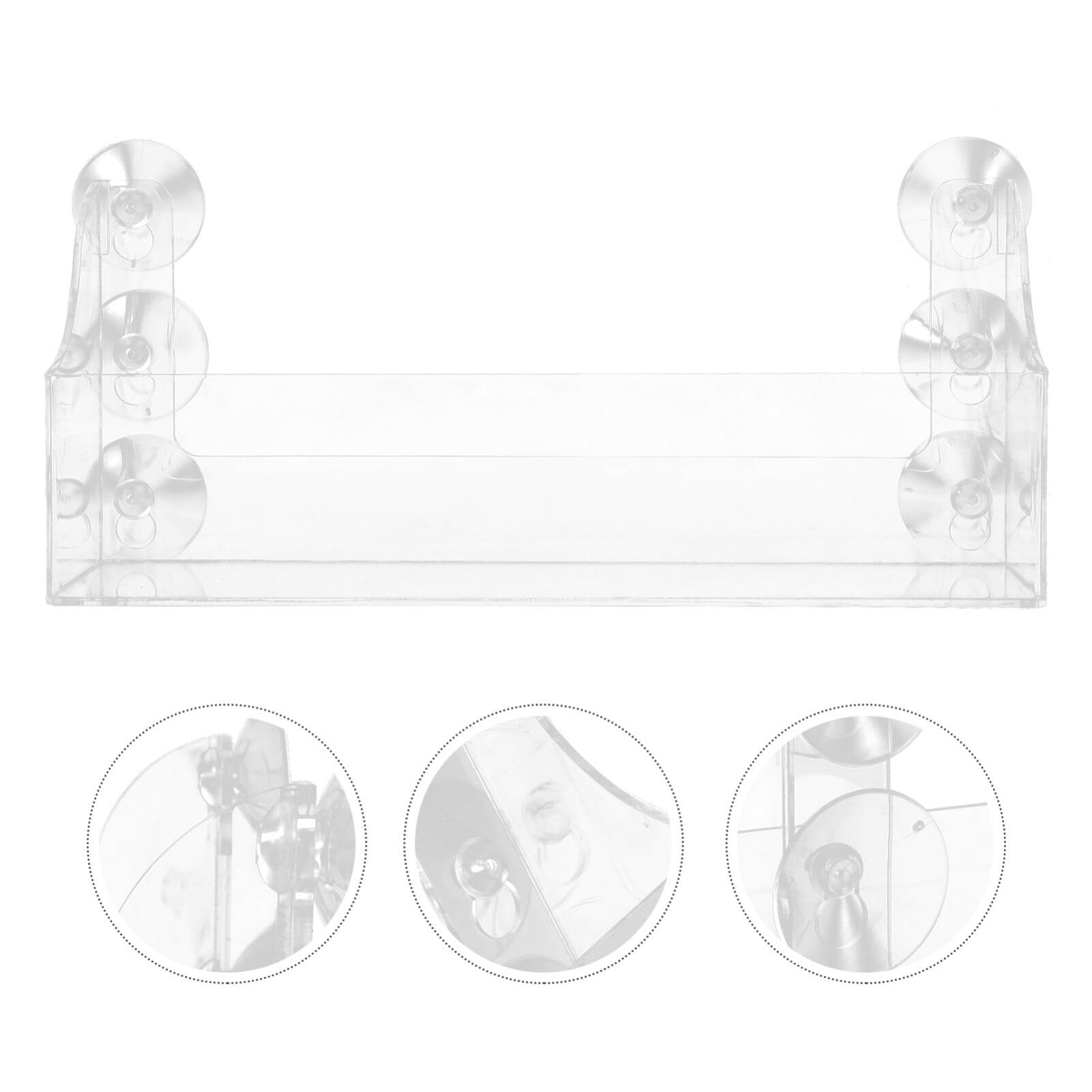 Yardwe Fridge Organizer 1pc Acrylic Display Risers Acrylic Storage Box Beverage Shelf Frige Rack Refrigerator Rack Suction Cup Display Stand Bracket Storage Rack Suction Rack