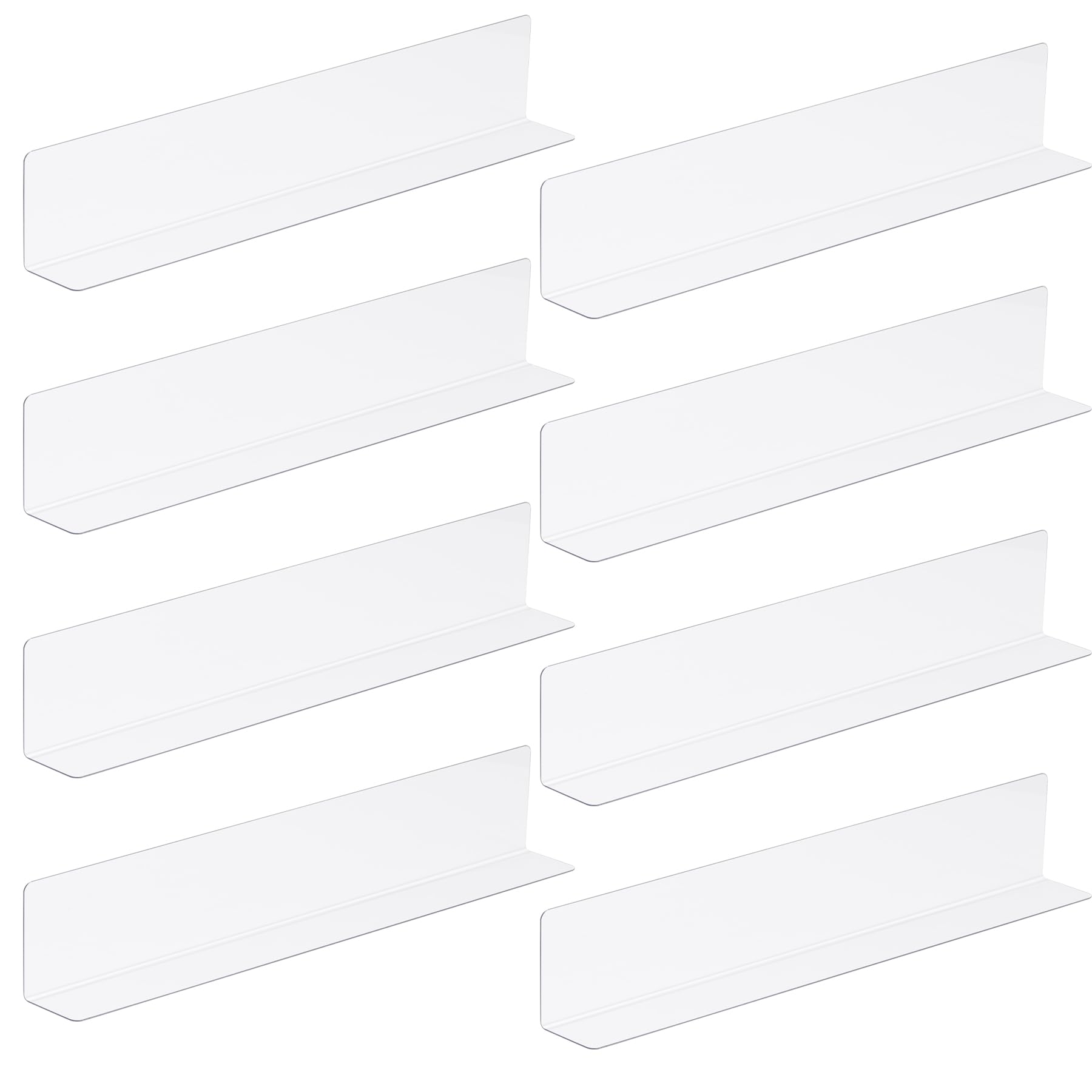 yeabwps 8 Pack Acrylic Under Couch Blocker, Adjustable Clear Blocker Bed Blocker with Strong Adhesive Prevent Things from Getting Under The Furniture (8, 2.4''High*14''Long)