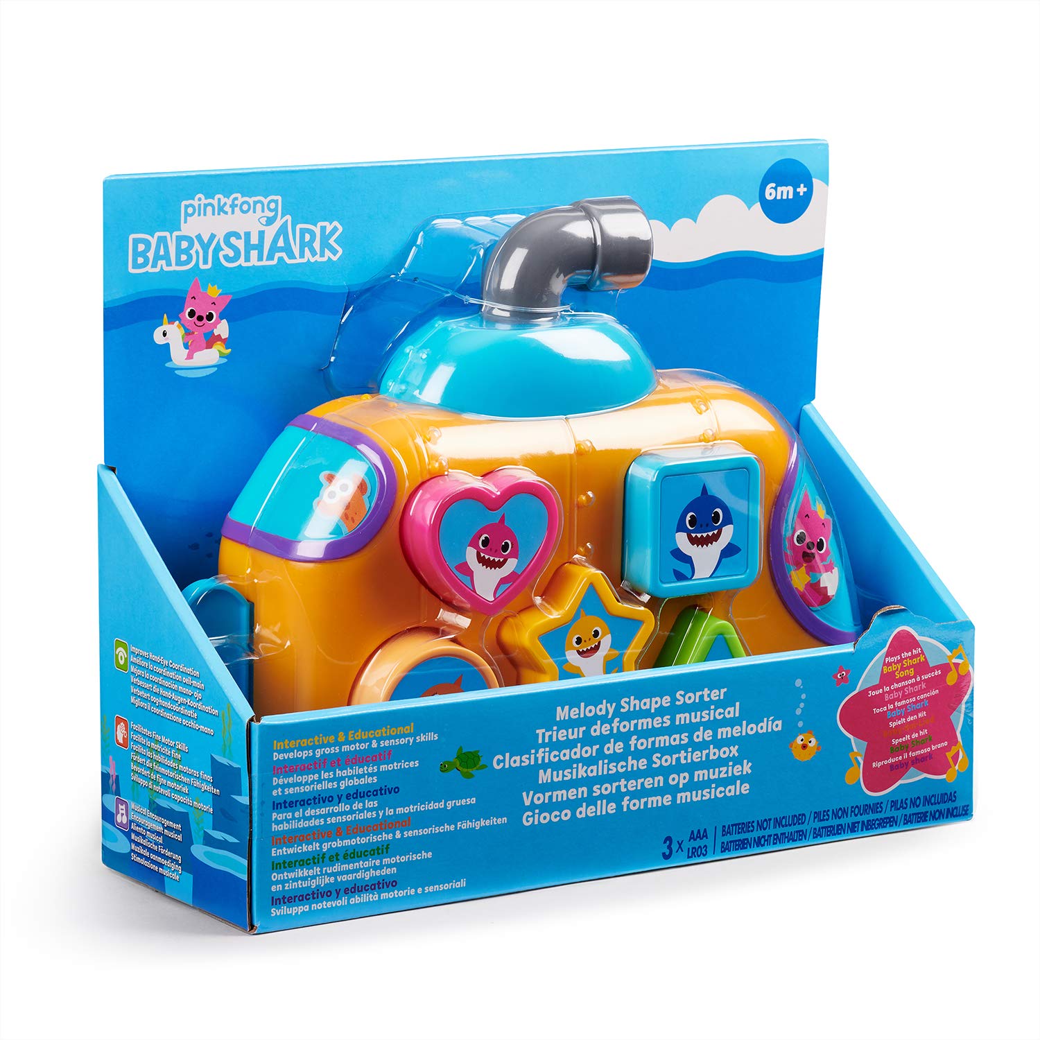 WowWee Pinkfong Baby Shark Melody Shape Sorter - Preschool Toy