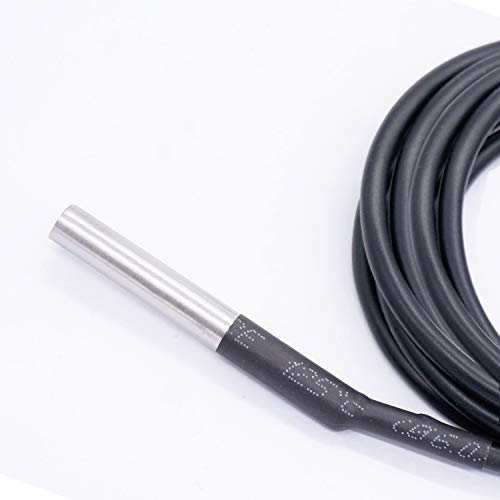 Twidec/ 3Pcs DS18B20 Waterproof Temperature Sensors 2M Length Digital Thermal Stainless Steel Probe Temperature Controller DS18B20-2M