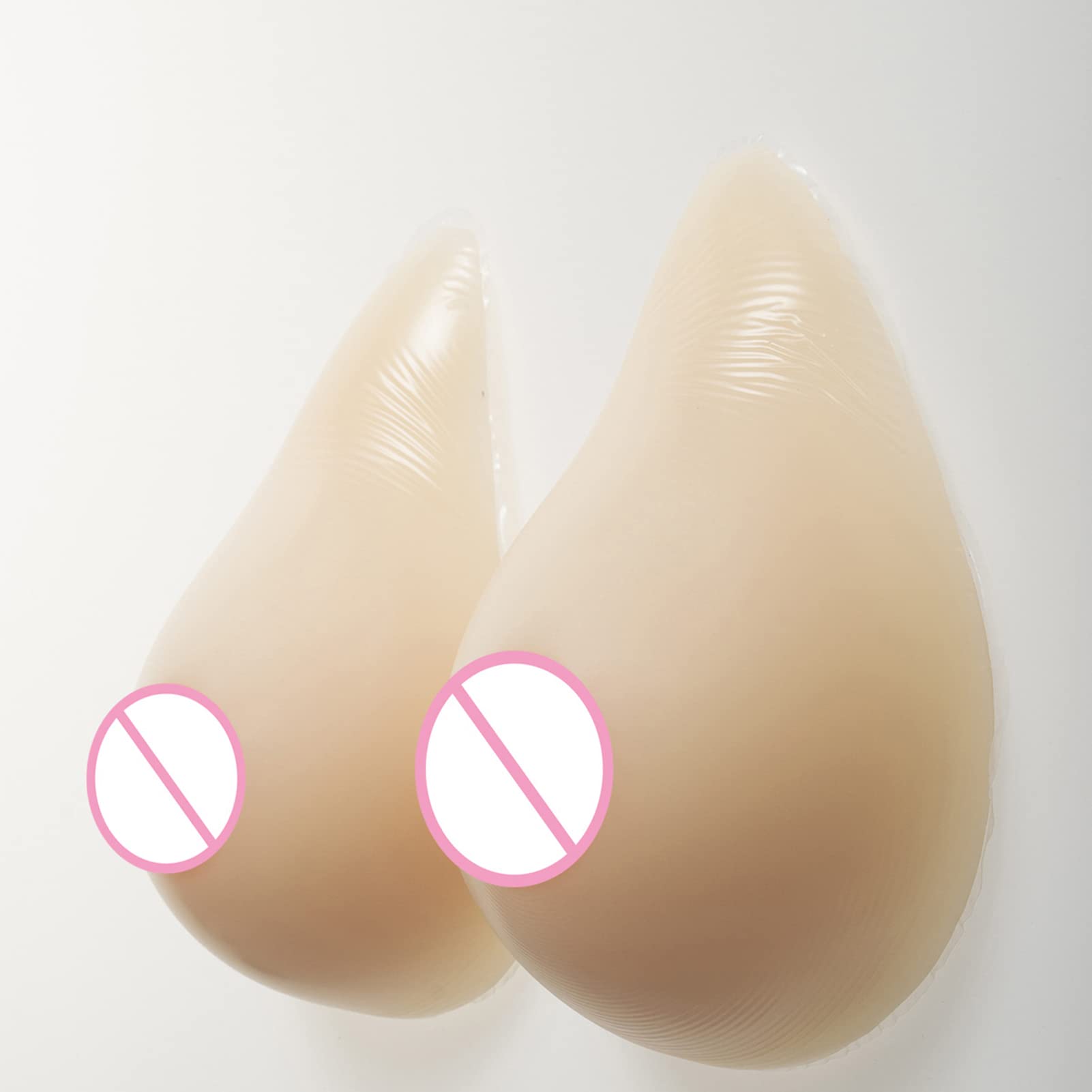 WRATX 1 Pair Spiral Silicone Bra Inserts Push Up Fake Breasts Crossdressing Prosthetics Fake Boobs Confidence Booster Self-Adhesive Breast A-1200g