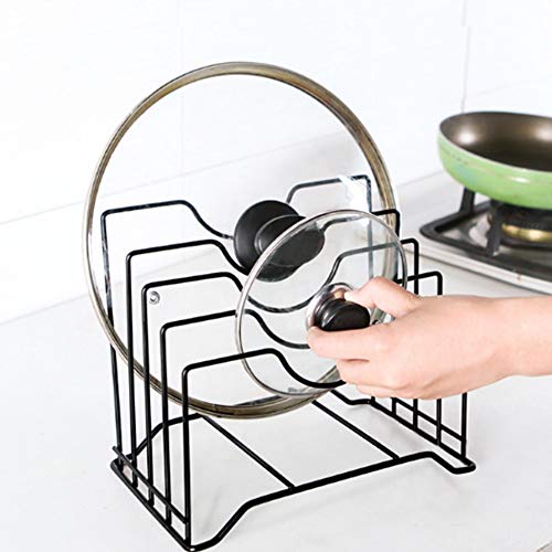 WUDILU Magazine Book Shelf Kitchen Drainer Knife Racks Chopping Cutting Board Holder Pan Lid Cover Stand Plate Bakeware Storage Shelf (Color : E)