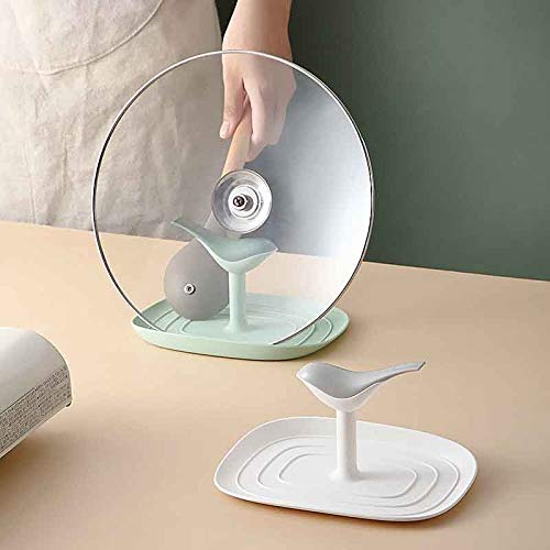 WUDILU Pan Pot Cover Lid Rack Stand Spoon Holder Stove Organizer Home Storage Soup Spoon Rests Kitchen Tools (Color : Gray)