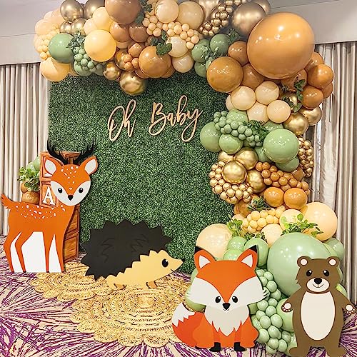Woodland Baby Shower Decoration 4pcs Cute Animal Cutout Woodland Creatures Forest Animal Theme Decor for Baby Shower Backdrop