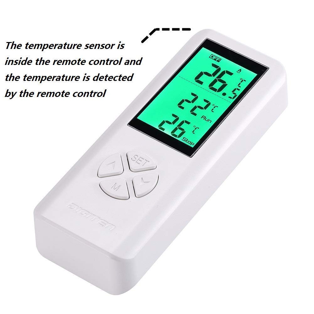 WTC100 Wireless Temperature Controller Digital Plug-in Thermostat Outlet Remote Control Heating Cooling Mode for Window A/C Fan Heater Greenhouse Homebrewing Reptile (Built-in Temp Sensor)
