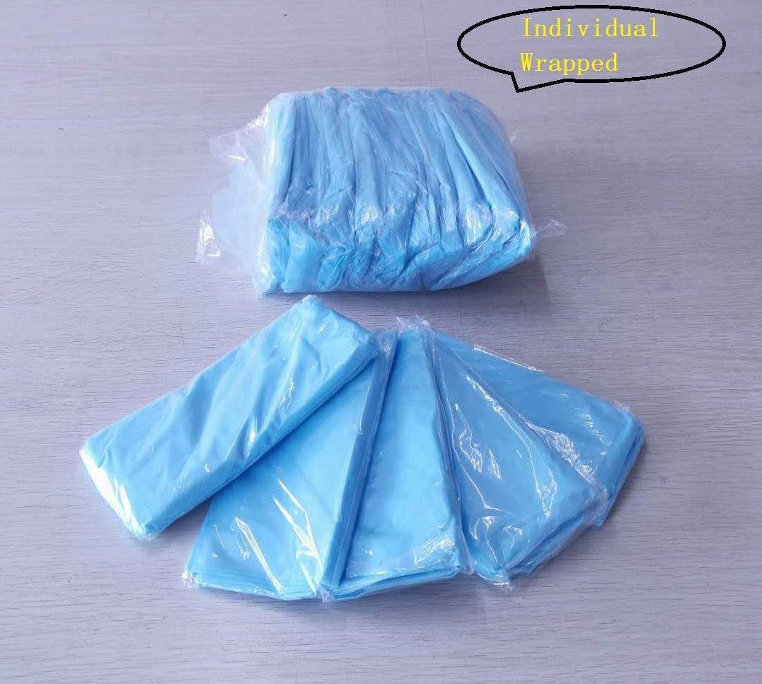 ZMDREAM Disposable CPE Isolation Gown Individual Wrapped with Thumb Hole Pack of 10