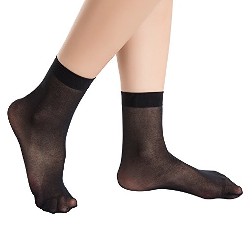Yilanmy Women's Nylon Ankle High Sheer Socks 12 Pairs