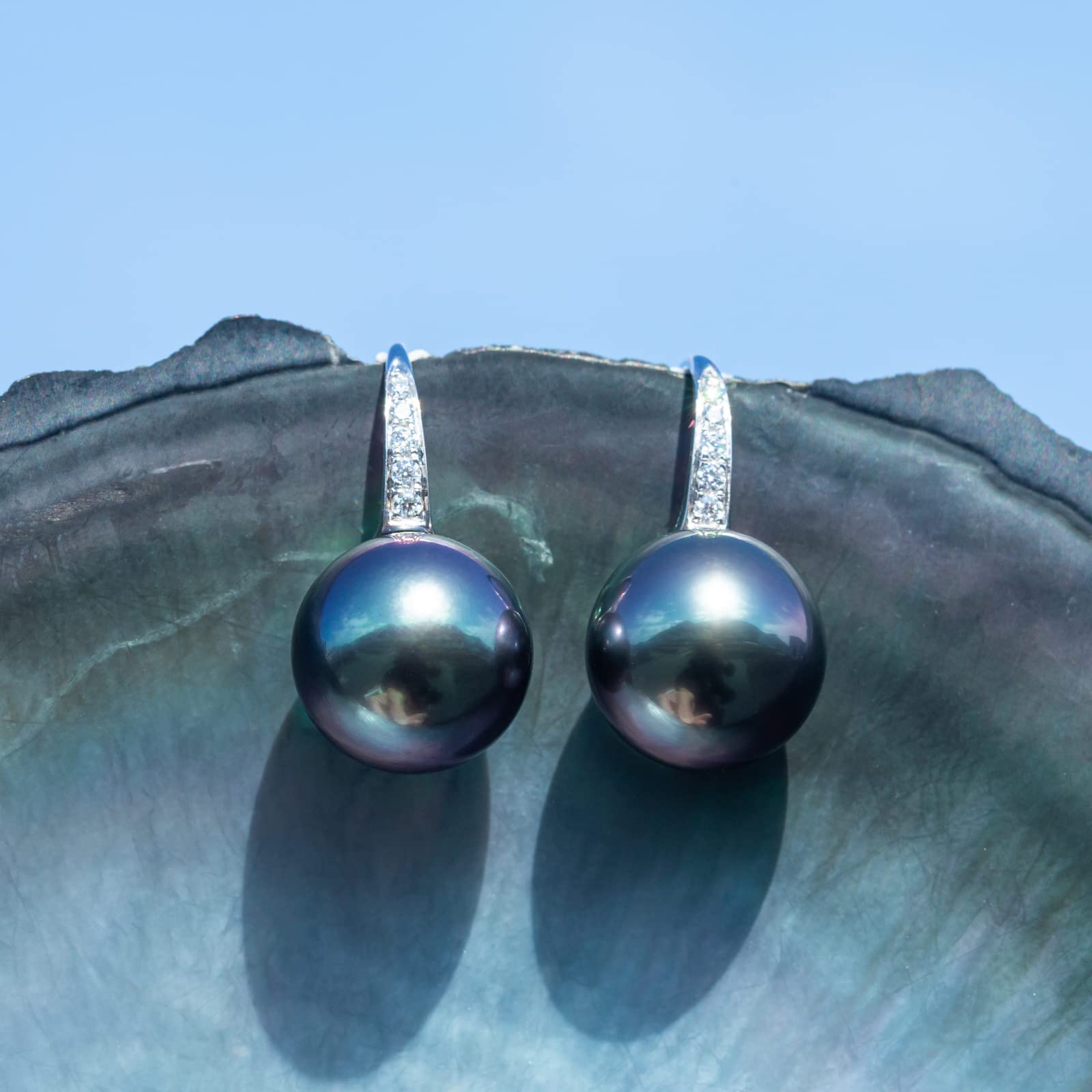 Tahitian Black Pearl Earrings